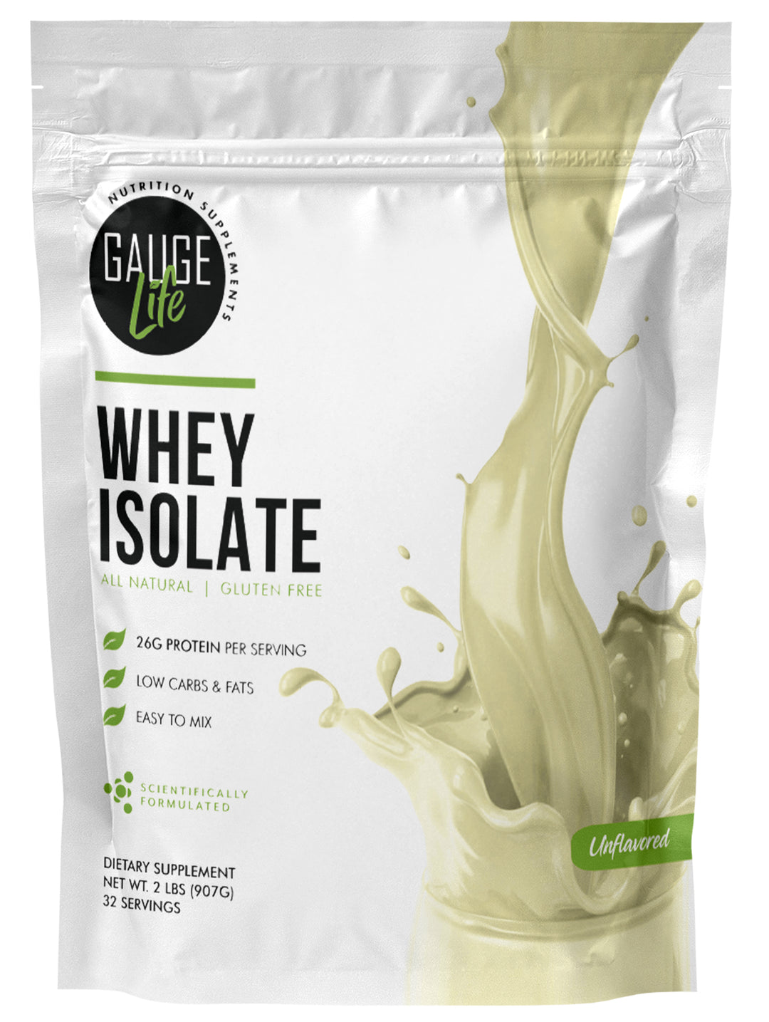 Prime Whey Unflavored Protein │ All Natural High Quality │ Gauge Life ...